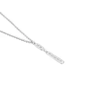 Tous | Jewelry | Tous Silver Row Bear Rectangular Plate Necklace | Poshmark